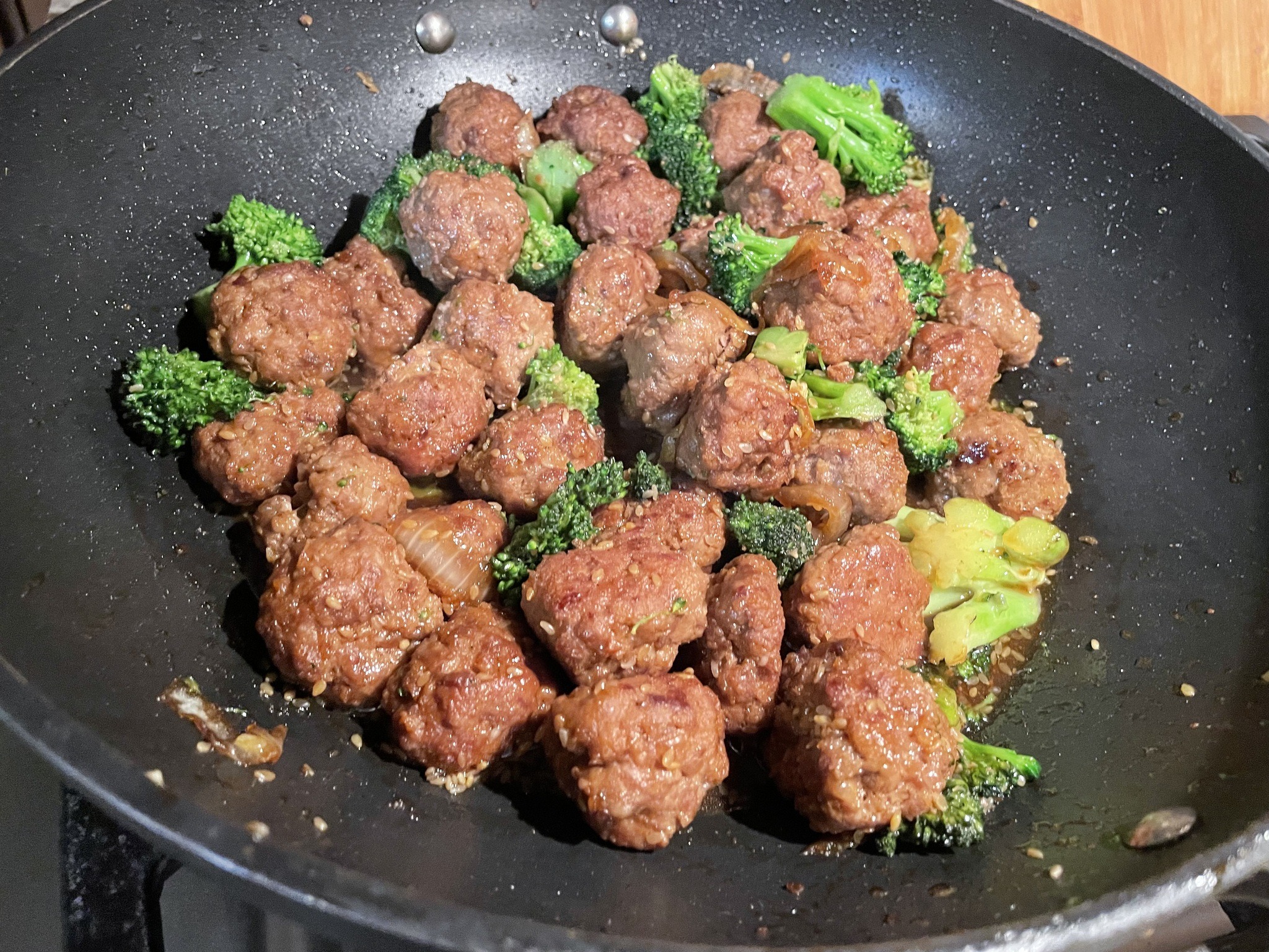 Asian Meatballs with Broccoli and Rice – Whitt's Place